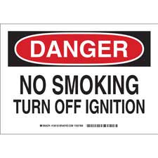 DANGER No Smoking Turn Off Ignition Sign | Brady | BradyCanada.ca