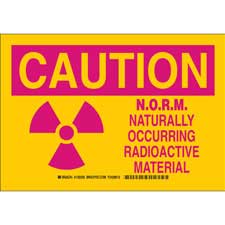 CAUTION N.O.R.M. Naturally Occurring Radioactive Material Sign | Brady ...