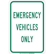 Emergency Vehicles Only Sign | Brady | BradyID.com