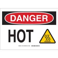DANGER Hot Sign | Brady | BradyID.com