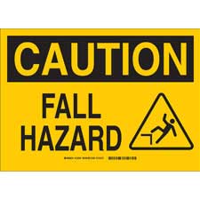 CAUTION Fall Hazard Sign | Brady | BradyID.com