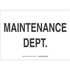 Brady Part: 132116 | Maintenance Dept Sign | BradyIndia.co.in