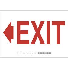 Exit Left Arrow Sign | Brady | BradyID.com