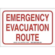 Emergency Evacuation Route Sign | Brady | BradyID.com