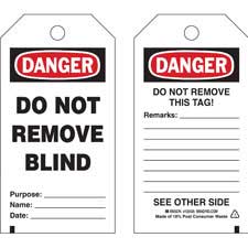 Isolation Blind Tags - Brady Part: 132425 | Brady | BradyID.com