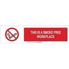 This Is A Smoke Free Workplace Slider Sign | Brady | BradyID.com