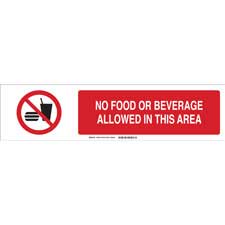 No Food Or Beverage Allowed In This Area Slider Sign | Brady ...