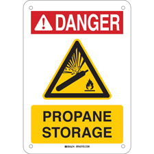 DANGER Propane Storage Sign - Brady Part: 140872 | Brady | BradyCanada.ca