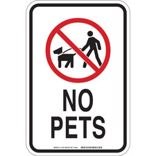 No pets sign - Brady Part: 141786 | Brady | BradyID.com