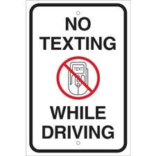 No Texting While Driving Sign - Brady Part: 141812 | Brady | BradyID.com