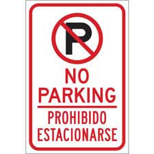 Bilingual No Parking Sign - Brady Part: 141819 | Brady | BradyID.com