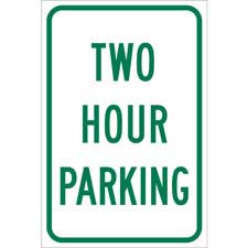Two Hour Parking Sign - Brady Part: 141821 | Brady | BradyCanada.ca