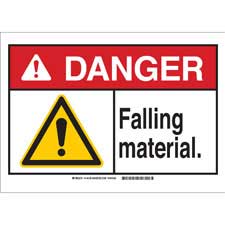 DANGER Falling Material. Sign | Brady | BradyCanada.ca