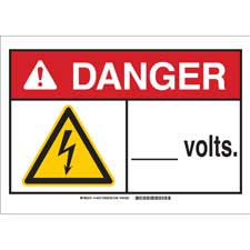 DANGER___ Volts Sign | Brady | BradyIndia.co.in