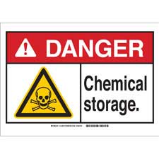 DANGER Chemical Storage. Sign - Brady Part: 144881 | Brady | BradyID.com.sg
