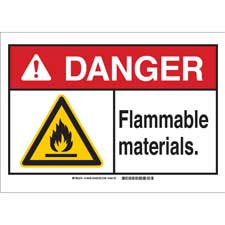 DANGER Flammable Materials. sign | Brady | BradyCanada.ca
