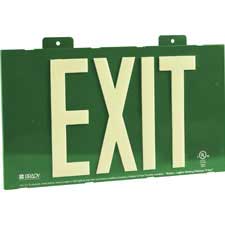 BradyGlo Exit Sign - Wall Mount - Brady Part: 145485 | Brady | BradyID.com