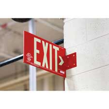 BradyGlo Exit Sign - Double Bracket - Brady Part: 145495 | Brady ...