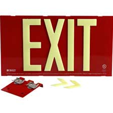BradyGlo Exit Sign - Double T-Bar - Brady Part: 145498 | Brady ...