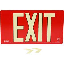 BradyGlo Exit Sign - Single T-Bar | Brady | BradyID.com