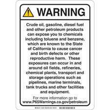 California Prop 65 Service Station Warning Sign | Brady | BradyID.com
