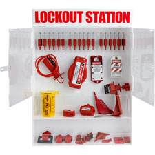 Extra Large Enclosed Lockable Lockout Station Kit with 18 Padlocks and ...