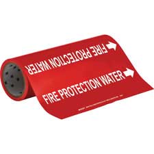 Brady Part: 15542 | FIRE PROTECTION WATER Roll Form Pipe Marker ...