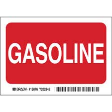 Gasoline Label - Brady Part: 16876 | Brady | BradyID.com