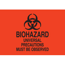 Brady Part: 126656-A | 178306 | Biohazard Universal Precautions Must Be ...