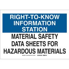 Brady Part: 18251 | RIGHT-TO-KNOW INFORMATION STATION Sign | BradyCanada.ca