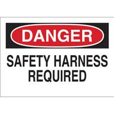 DANGER Safety Harness Required Sign - Brady Part: 60241 | Brady ...
