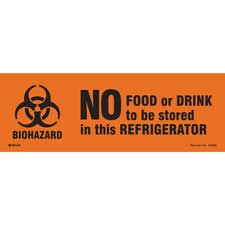 No food or drink should be stored in this refrigerator sign - Brady ...