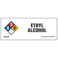 Ethyl Alcohol NFPA Labels - Brady Part: 20376LS | Brady | BradyCanada.ca