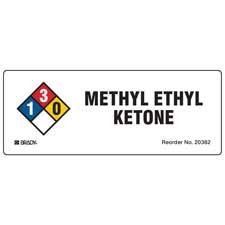 Methyl Ethyl Ketone NFPA Labels - Brady Part: 20382LS | Brady | BradyID.com