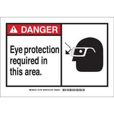 DANGER Eye Protection Required In This Area. Sign | Brady | BradyCanada.ca
