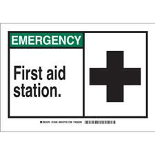 EMERGENCY First Aid Station. Sign | Brady | BradyCanada.ca