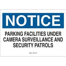 NOTICE Parking Facilities Under Camera Survellance And Security Patrols ...