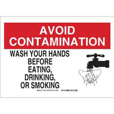 AVOID CONTAMINATION Wash Your Hands Before Eating Drinking Or Smoking ...