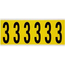 Brady Part: 3450-3 | 34503 | 3" Character Height Black on Yellow ...