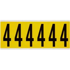 Brady Part: 3450-4 | 34504 | 3" Character Height Black on Yellow ...