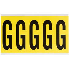 Brady Part: 3460-G | 34617 | 3.875" Character Height Black on Yellow ...