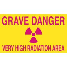 Grave Danger Very High Radiation Area Sign - Brady Part: 34814 | Brady ...