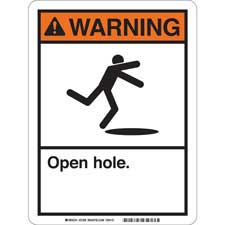 WARNING Open Hole Sign - Brady Part: 37395 | Brady | BradyCanada.ca