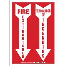 Bilingual Fire Extinguisher Sign | Brady | BradyID.com