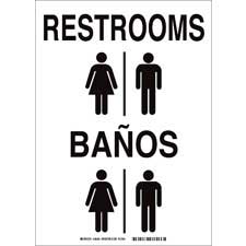 Bilingual Restrooms Sign | Brady | BradyID.com