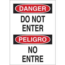Bilingual DANGER Do Not Enter Sign | Brady | BradyIndia.co.in