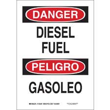 Bilingual DANGER Diesel Fuel Sign | Brady | BradyCanada.ca