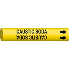 Brady Part: 4021-B | 48278 | CAUSTIC SODA Snap-On Pipe Marker | BradyID.com