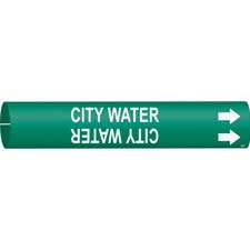 Brady Part: 4028-D | 41731 | CITY WATER Snap-On Pipe Marker | BradyID.com