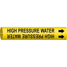 Brady Part: 4078-C | 48581 | HIGH PRESSURE WATER Snap-On Pipe Marker ...